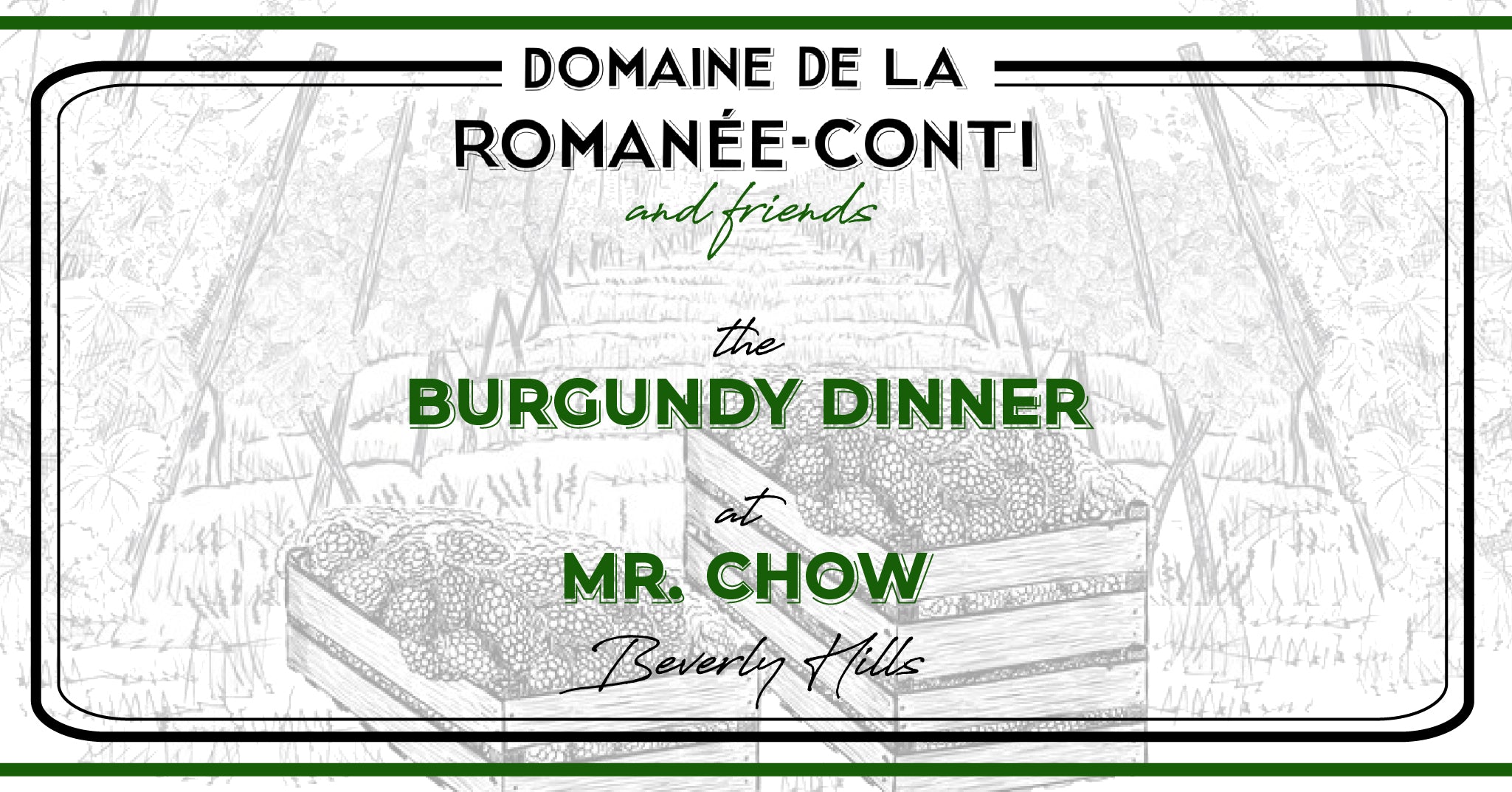 Burgundy Dinner ft DRC and Friends | Mr. Chow – Learn About Wine